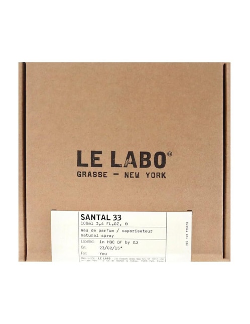 Eau de parfum Le Labo Santal 33 unisex 2